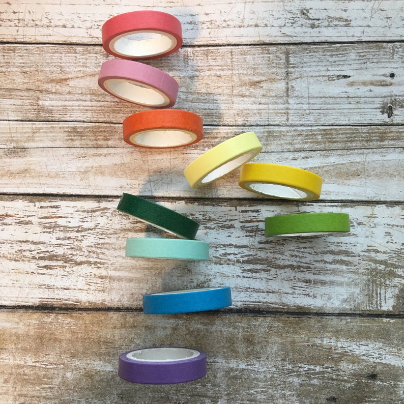 Washi Tape Roll | Solid Color Washi| Thin Strip Washi | Washi Tape ...