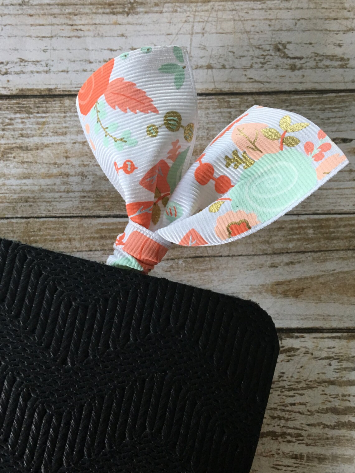 Floral Planner Ribbon Clip| Journal | Bookmark on Gold Paper Clip - Etsy