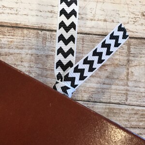 Black and White Chevron Planner Clip Planner Accessory Planner ...