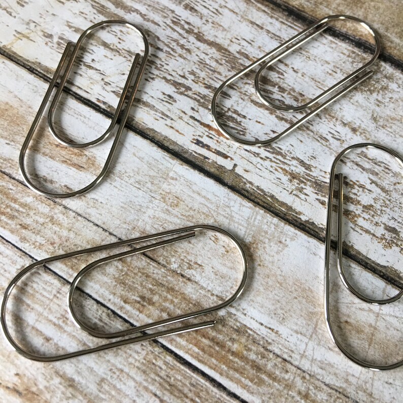 Wide Paper Clip Set of Six Planner Clip Bookmark | Etsy