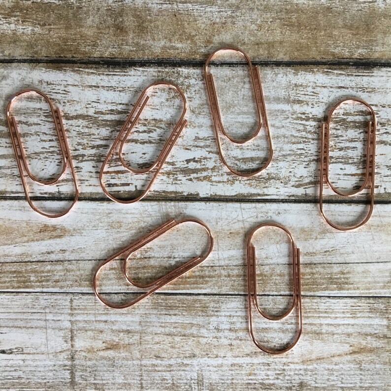 Wide Paper Clip set of Six Planner Clip Bookmark | Etsy