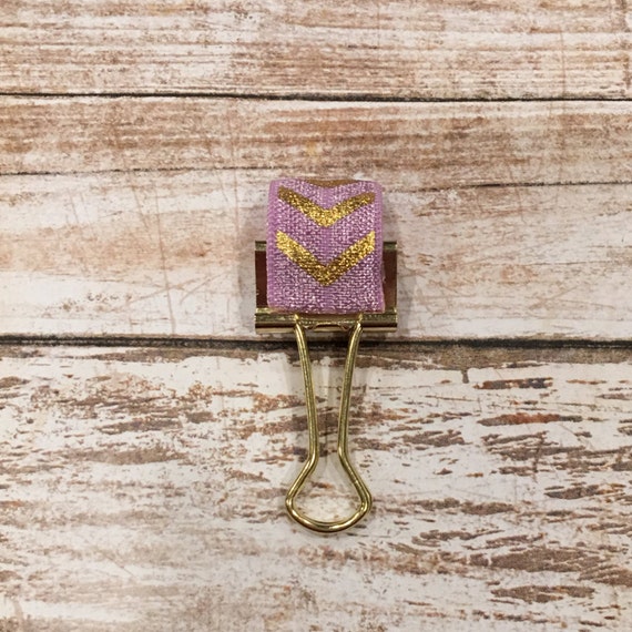Gold Clip with Purple and Gold Arrows Elastic Pen Holder | Etsy