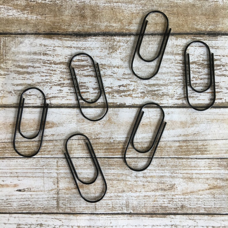 Wide Paper Clip set of Six Planner Clip Bookmark | Etsy