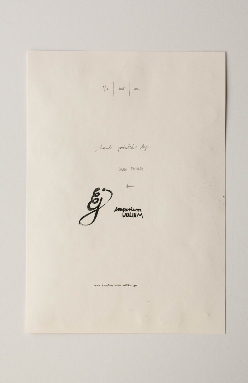 JUNE LINOCUT PRINT Handmade and Hand Pulled Linocut Print | Etsy