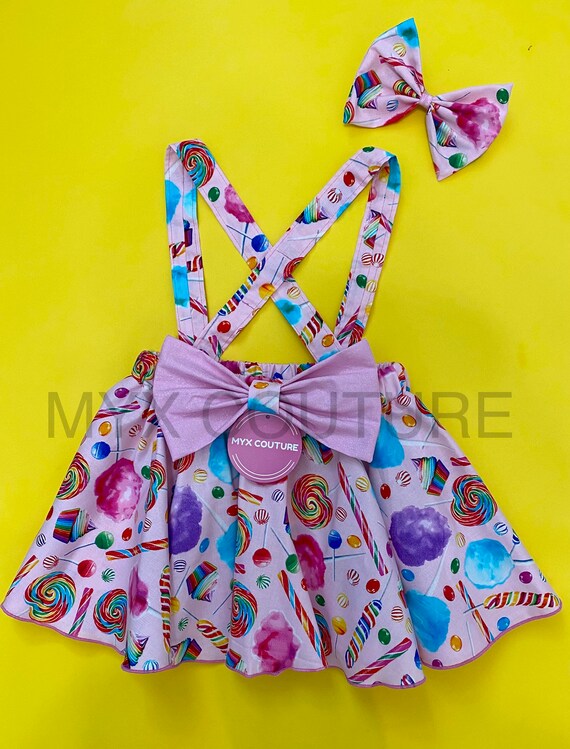 Candyland Outfit Criss Cross Suspenders Circle SKIRT ONLY - Etsy