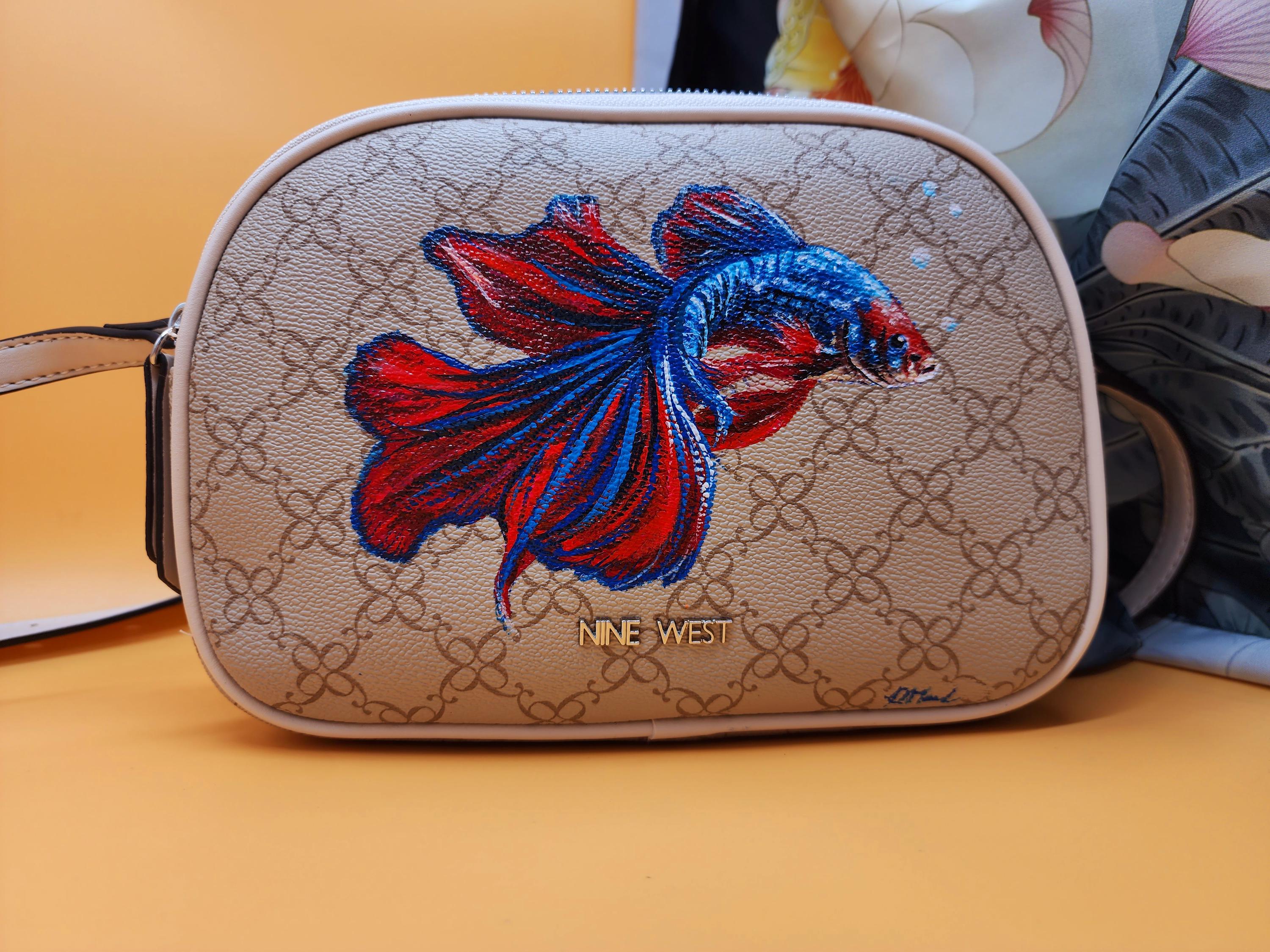 Hand-painted Vegan Leather Betta Fish Purse - Etsy