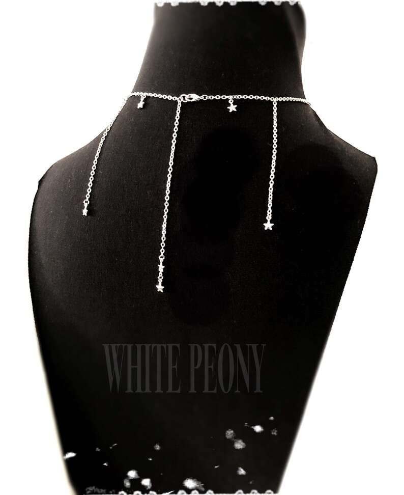 Celestial Bridal Shooting Star Triple Chain Backdrop Choker - Etsy