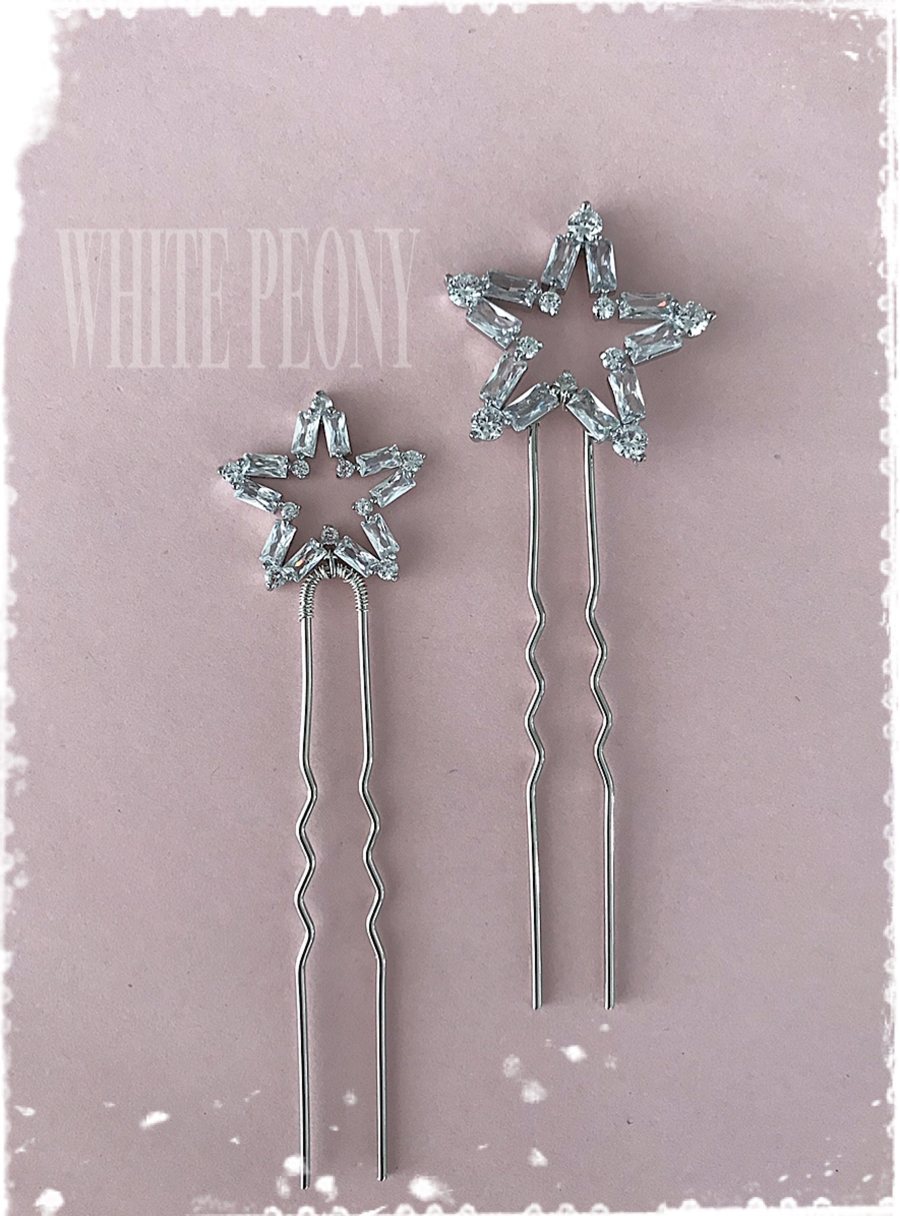 CZ Crystal Star Hair Pin Hair Accessories-art Deco Gatsby Downton Abbey ...