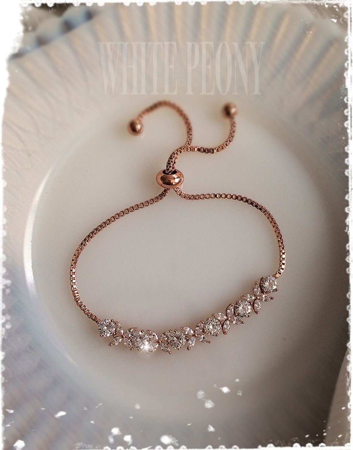 Rose Gold Vintage Style Art Deco Crystal Adjustable | Etsy