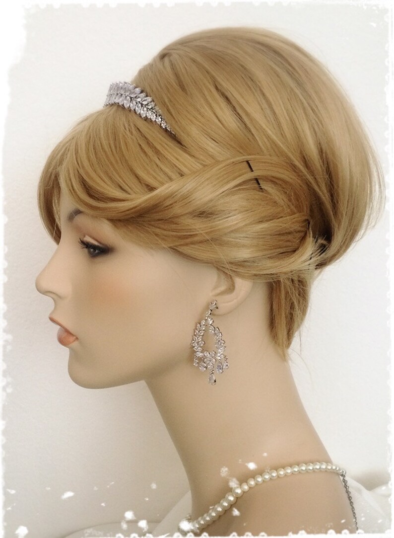 Boho Greek Goddess Crystal Leaf Tiara-grecian Style Art Deco - Etsy