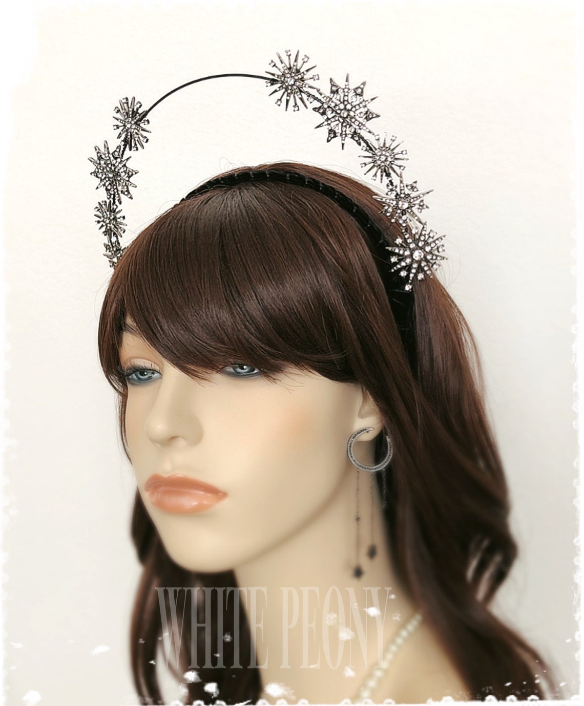 Celestial Starburst Halo Tiara Headpiece-galaxy Art Deco - Etsy