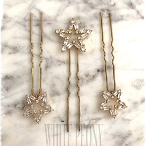 CZ Gold Star Hair Pin Hair Accessories-art Deco Gatsby Downton Abbey ...