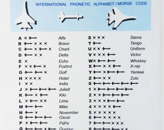 The Phonetic Alphabet and Morse Code Cotton Tea Towel - Etsy