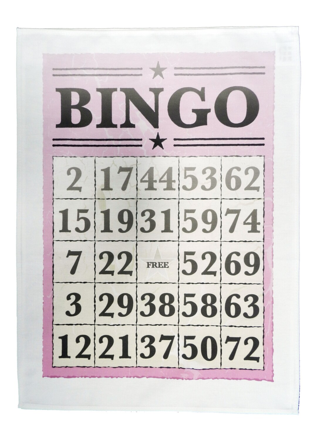Bingo Score Card- Large Cotton Tea Towel - Etsy