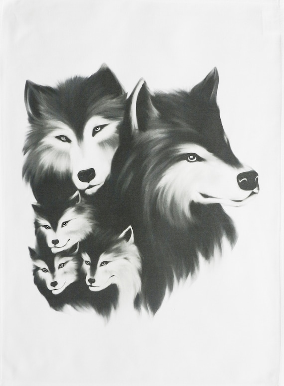 Wolf Family Drawing