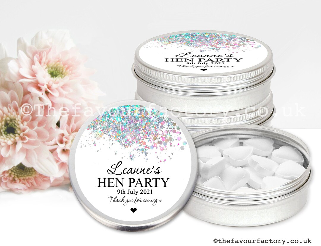 Hen Party Favours Personalised Tins Mini Pocket Size Gift Bag - Etsy