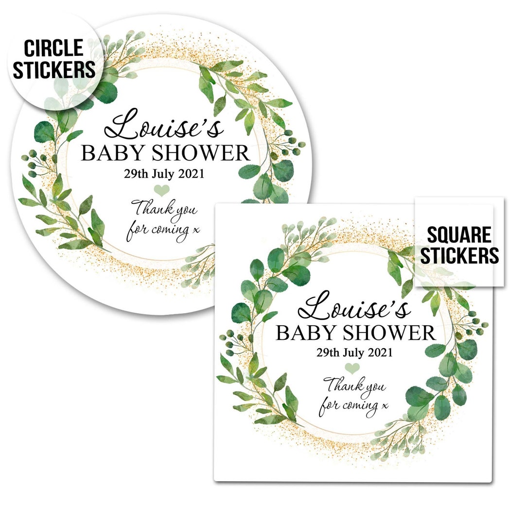 Baby Shower Stickers Personalised for Favours and Party Bags - Etsy