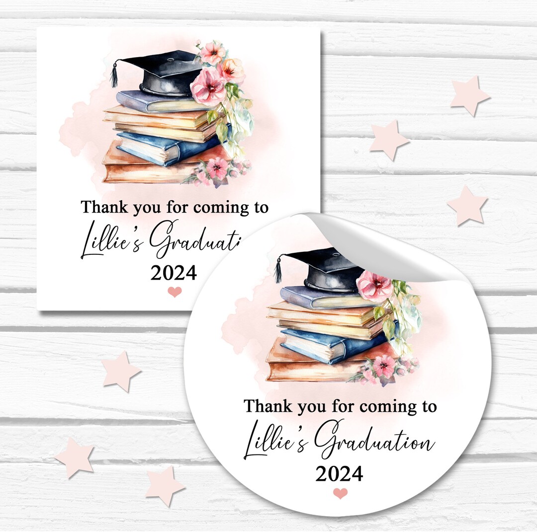 Personalised Graduation Stickers Labels for Favours and Party Bags ...