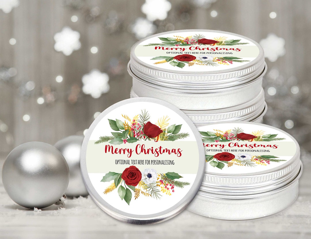 Personalised Christmas Table Favours Tins Hamper Gifts - Etsy UK