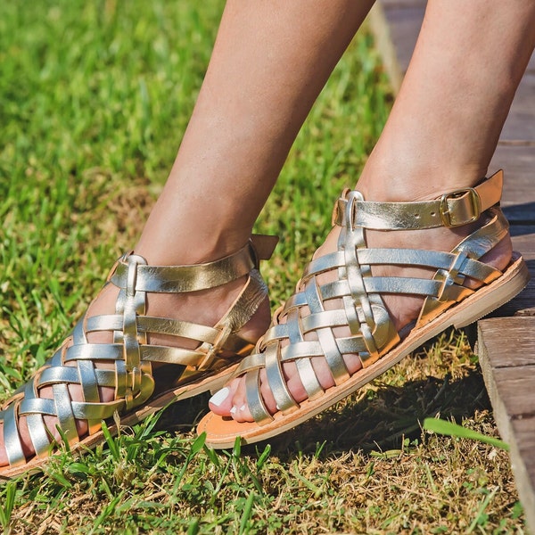 Long Gladiator Sandals - Etsy