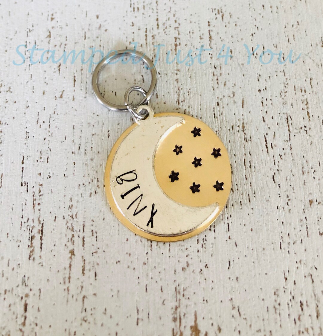 Handstamped, Personalized Cat Name Tag, Cat ID Tag, Comes With the ...