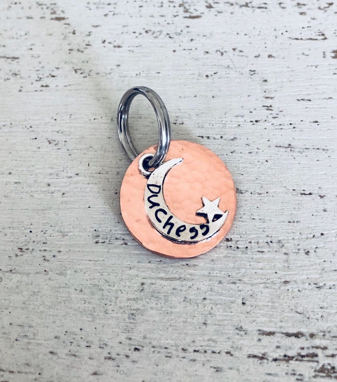 Handstamped Personalized Cat Name Tag Cat ID Tag Comes With | Etsy
