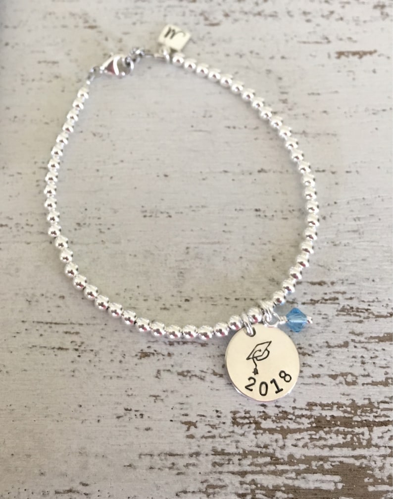 Custom Graduation Bracelet Graduation Gift Ideas Silver | Etsy