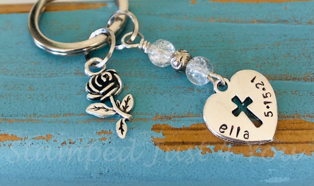 Personalized Communion Keychain, Communion Gift, Girls Communion Gift ...