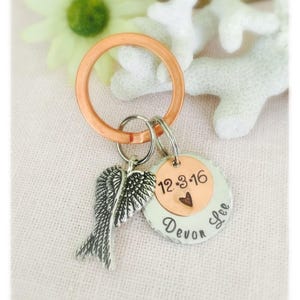 Loved One Loss Keychain, Husband Loss, Child Loss, Mom, Dad Loss Copper ...
