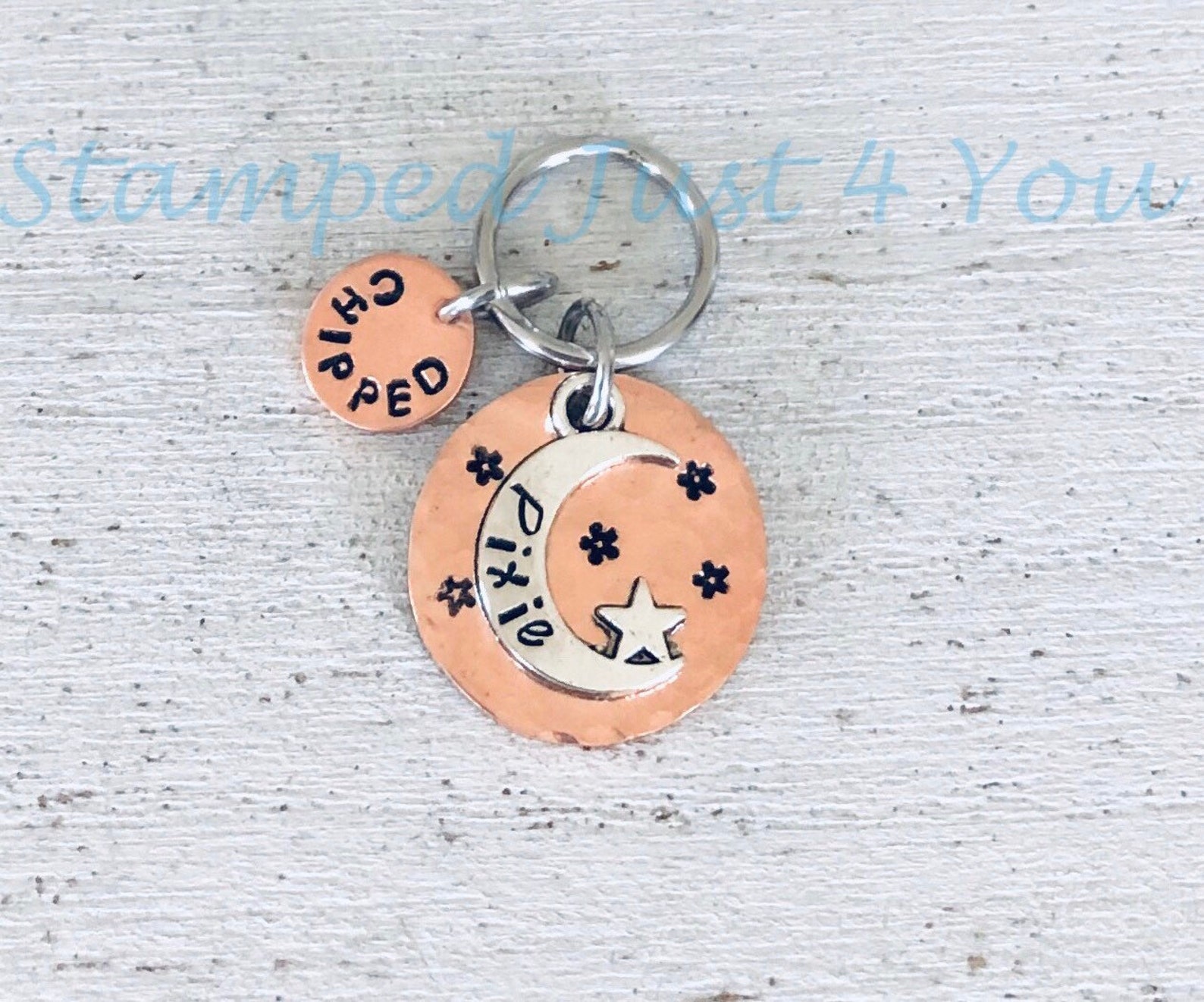 Handstamped Personalized Cat Name Tag Cat ID Tag Comes With | Etsy