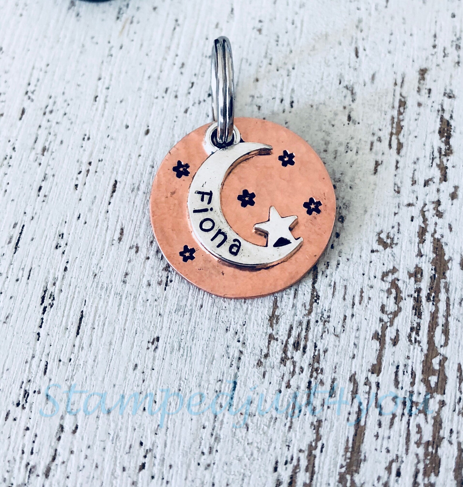 Handstamped Personalized Cat Name Tag Cat ID Tag Comes With | Etsy