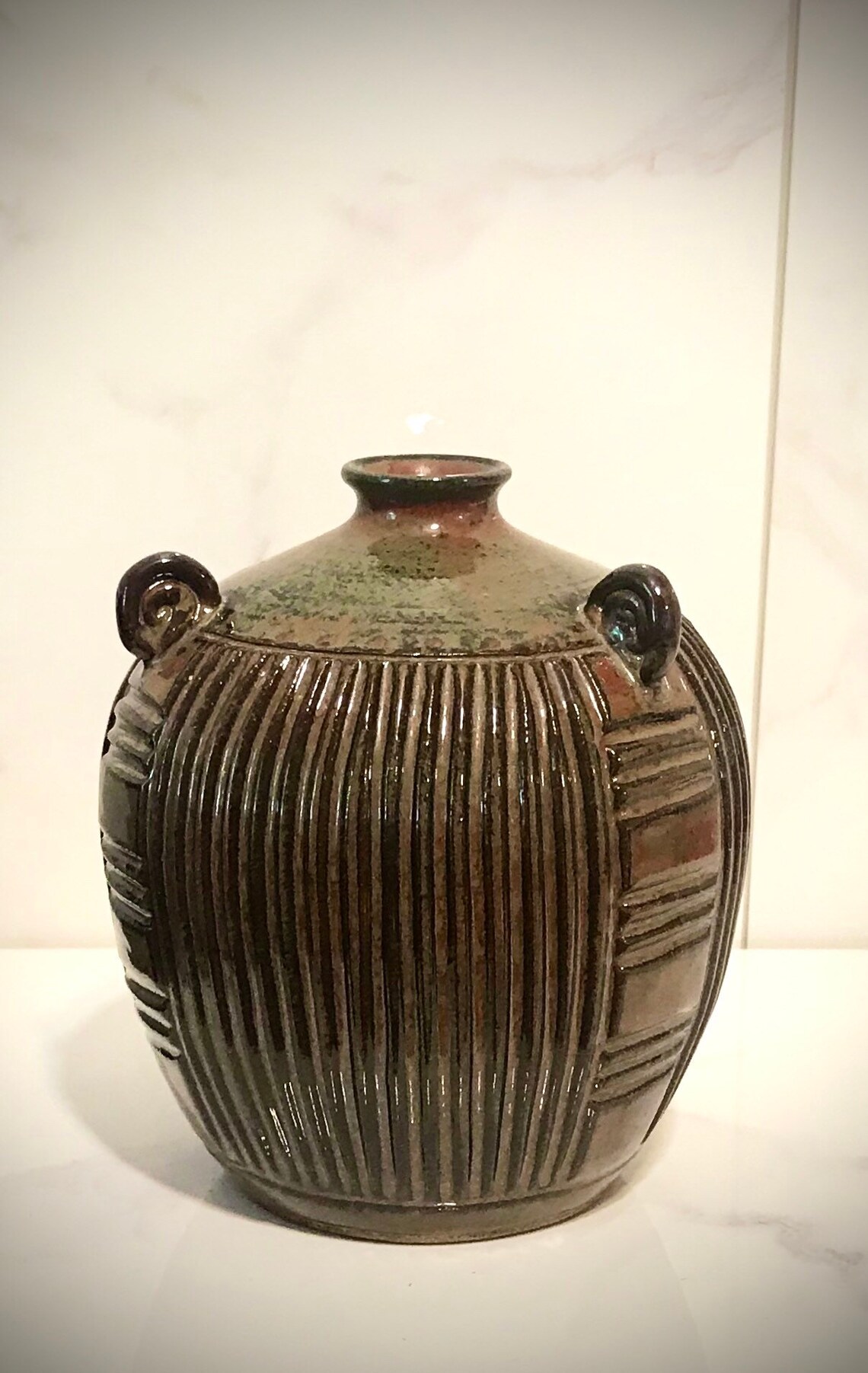 Peace Pot Hand thrown Earth Tone Colors jug Highly Glazed | Etsy