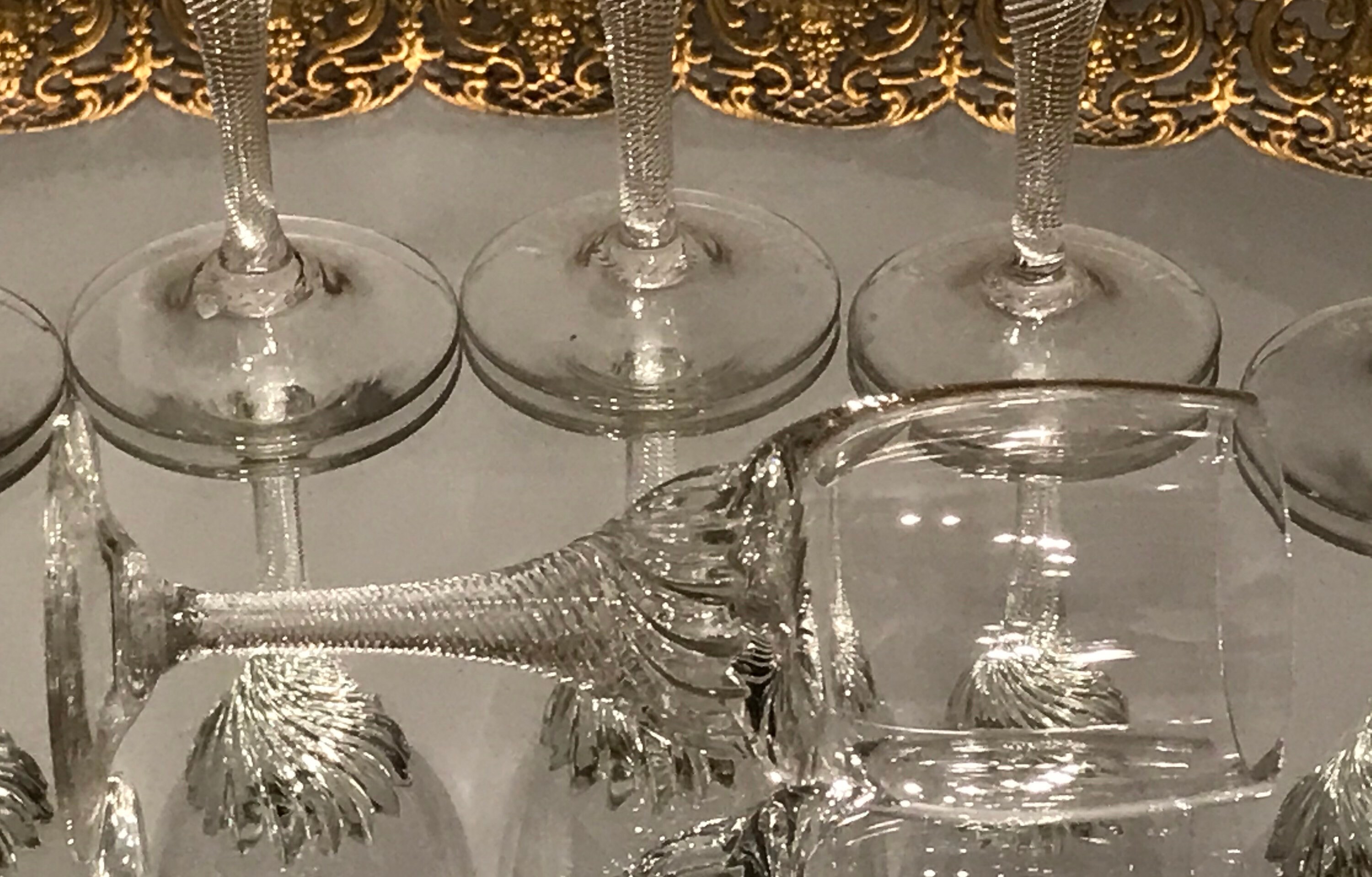 Cordials Blown Clear Crystal Bowl With Twisted Stems By Etsy