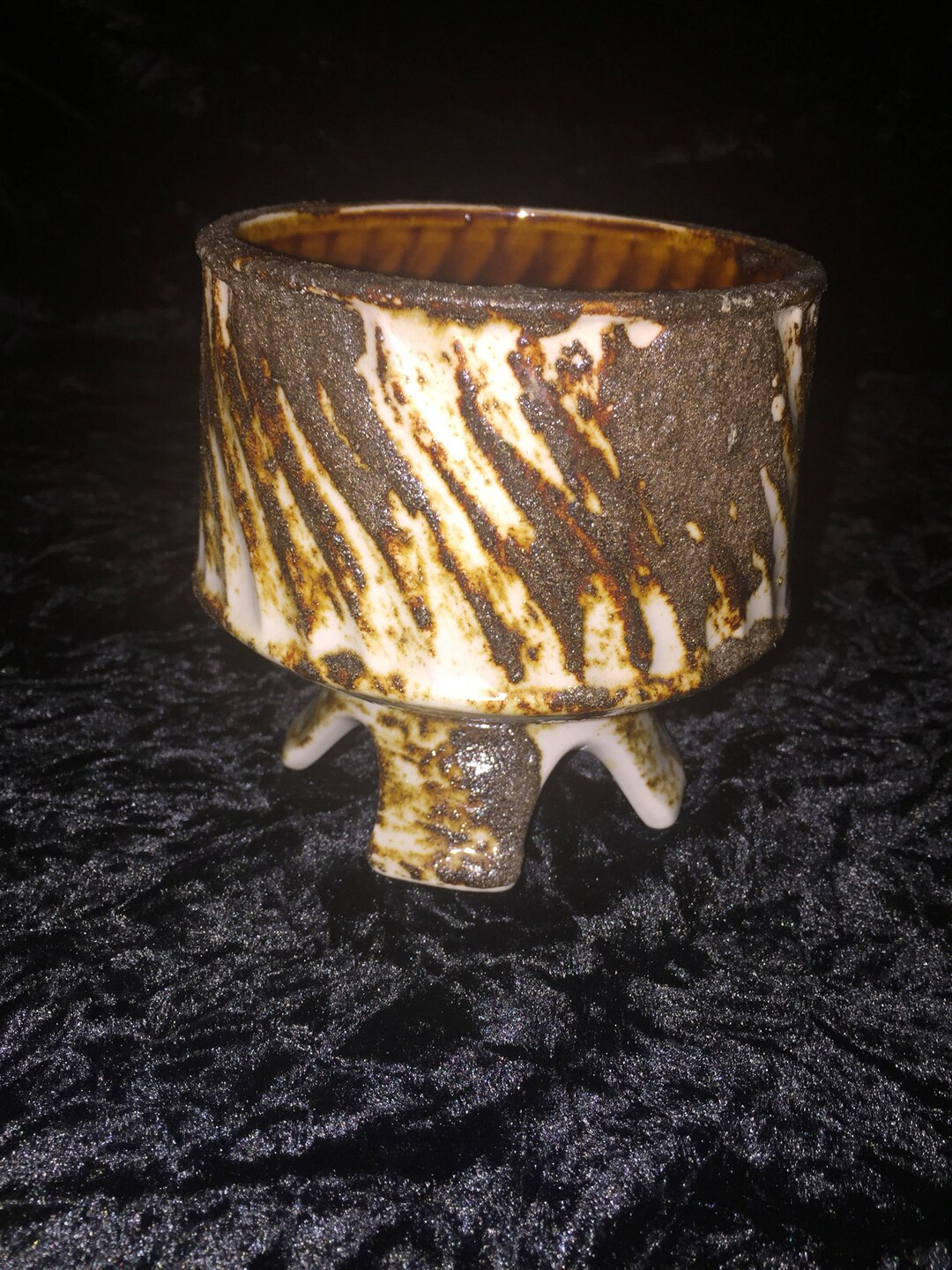 Inarco Raku Japan Pottery Planter Woodcraft Mid Century Modern Pottery ...