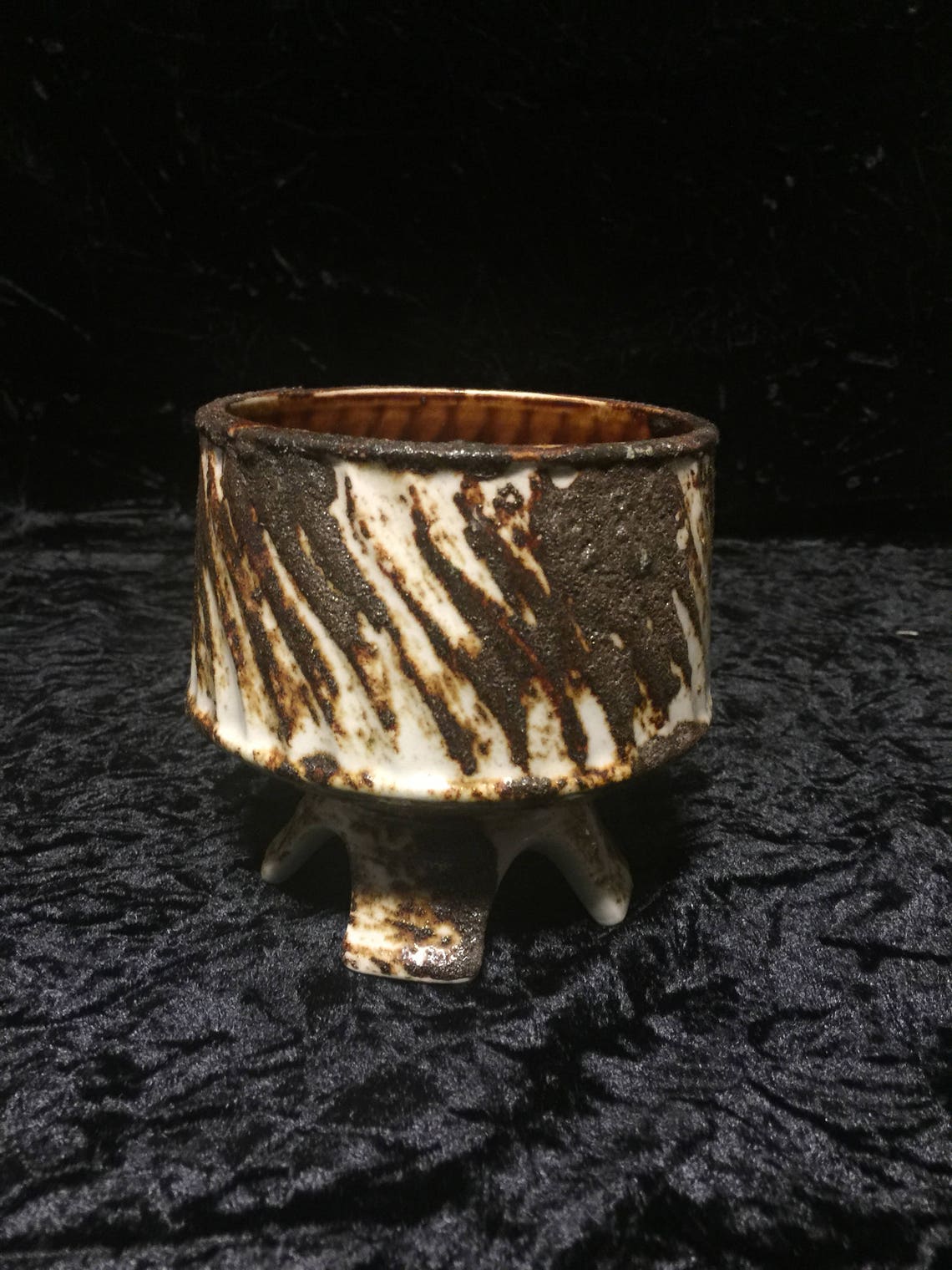 Inarco Raku Japan Pottery Planter Woodcraft Mid Century Modern Pottery ...
