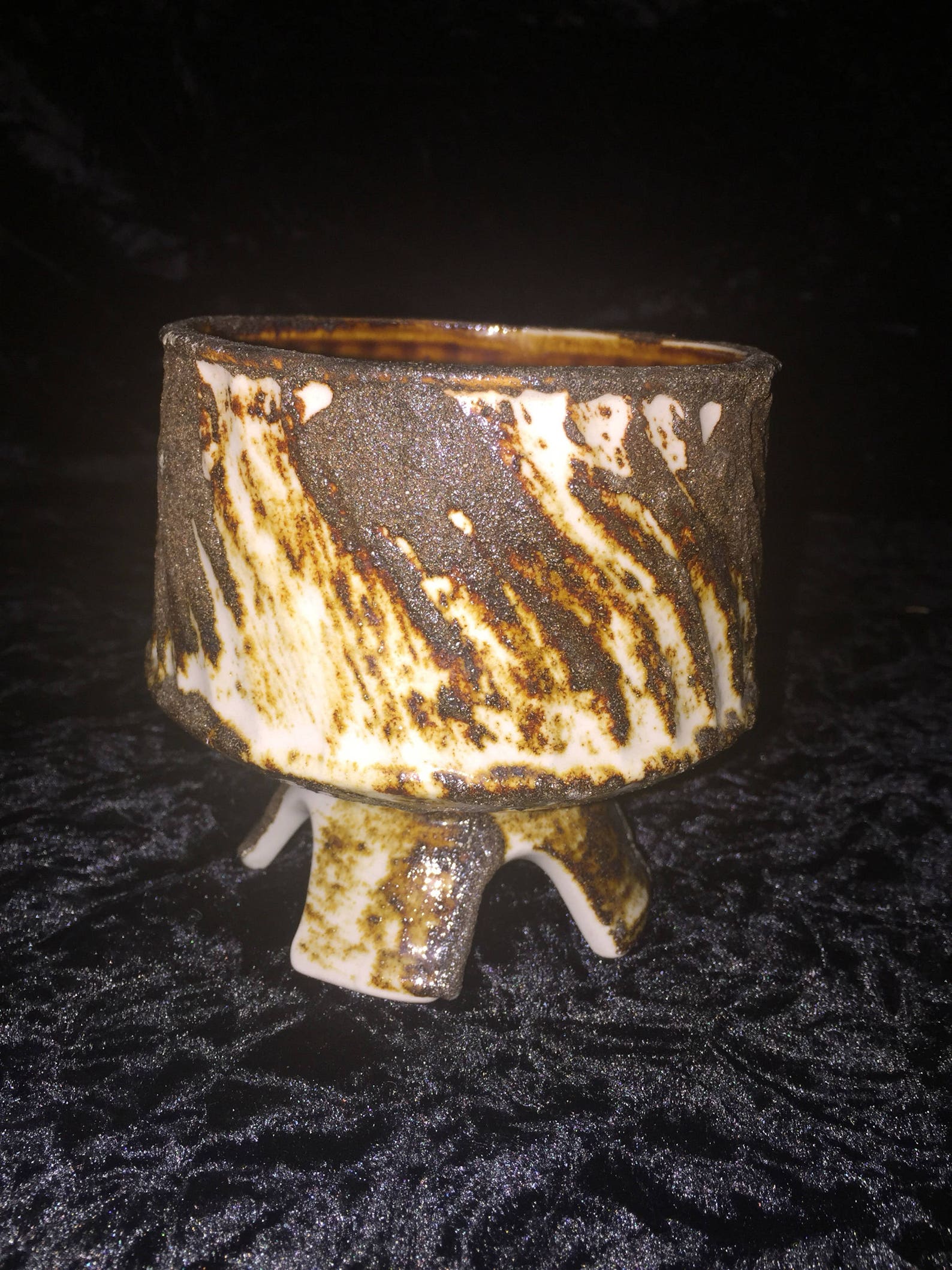 Inarco Raku Japan Pottery Planter Woodcraft Mid Century Modern Pottery ...