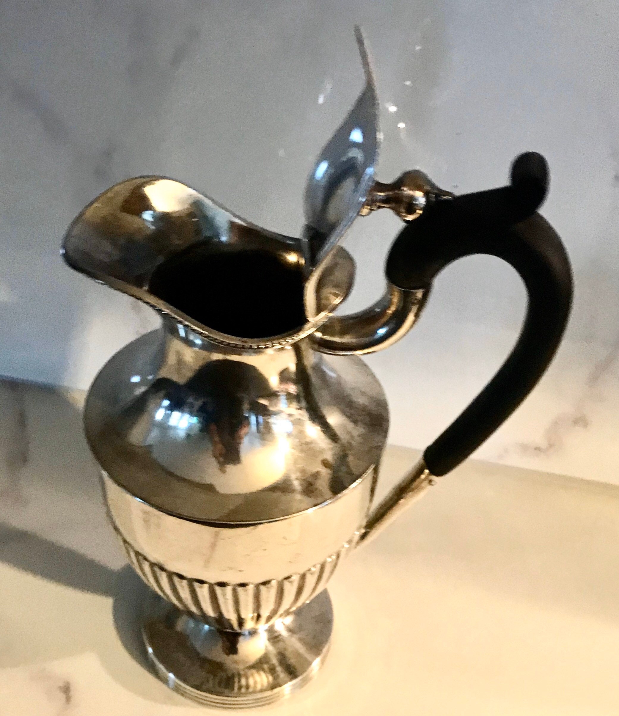 Antique EPBM Lidded Jug/pitcher Silverplated With Wooden - Etsy
