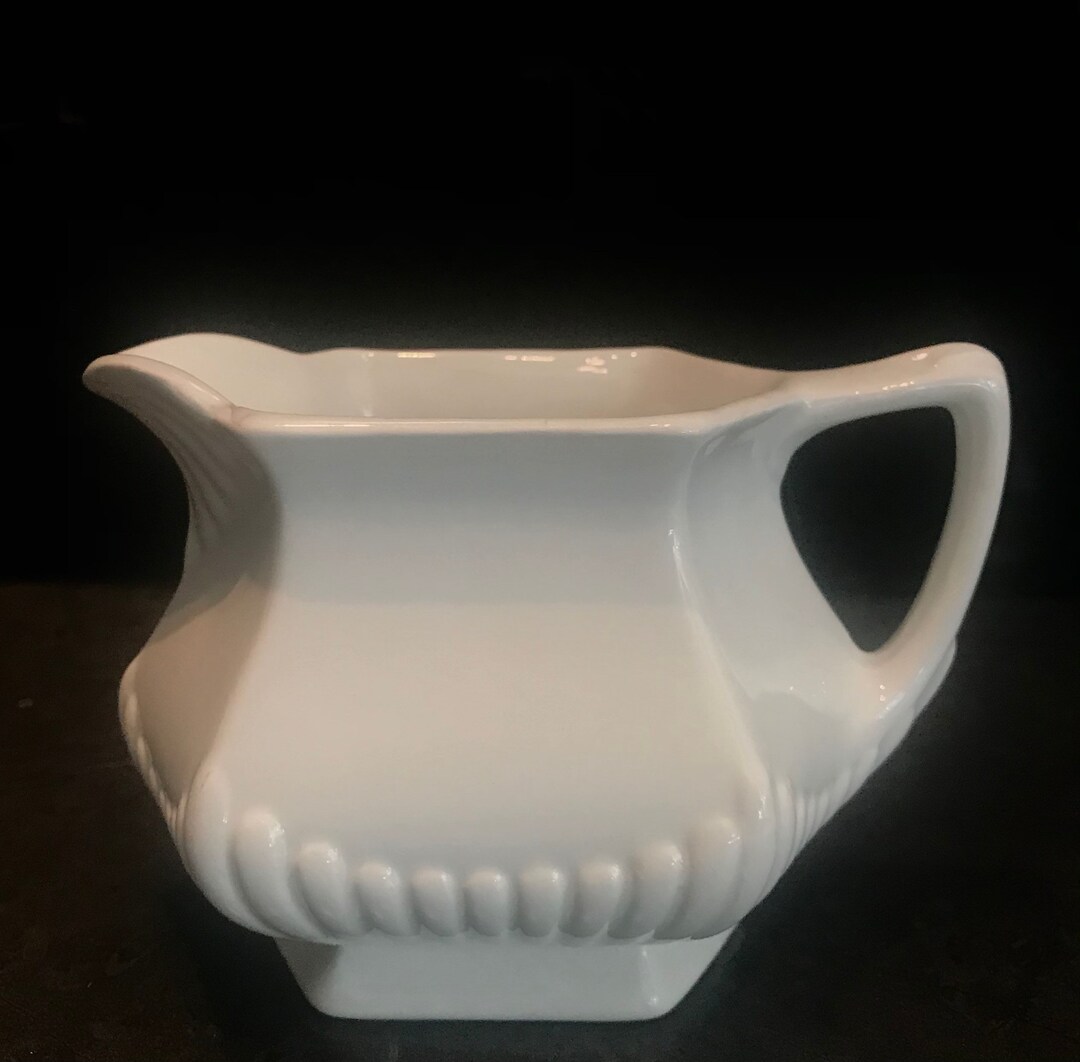 White Ironstone Creamer Empress by Adams China Member of - Etsy