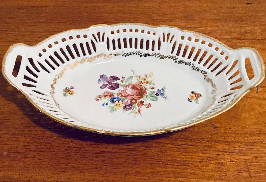 Dresden Serving Platter Oval Hand Painted - Etsy