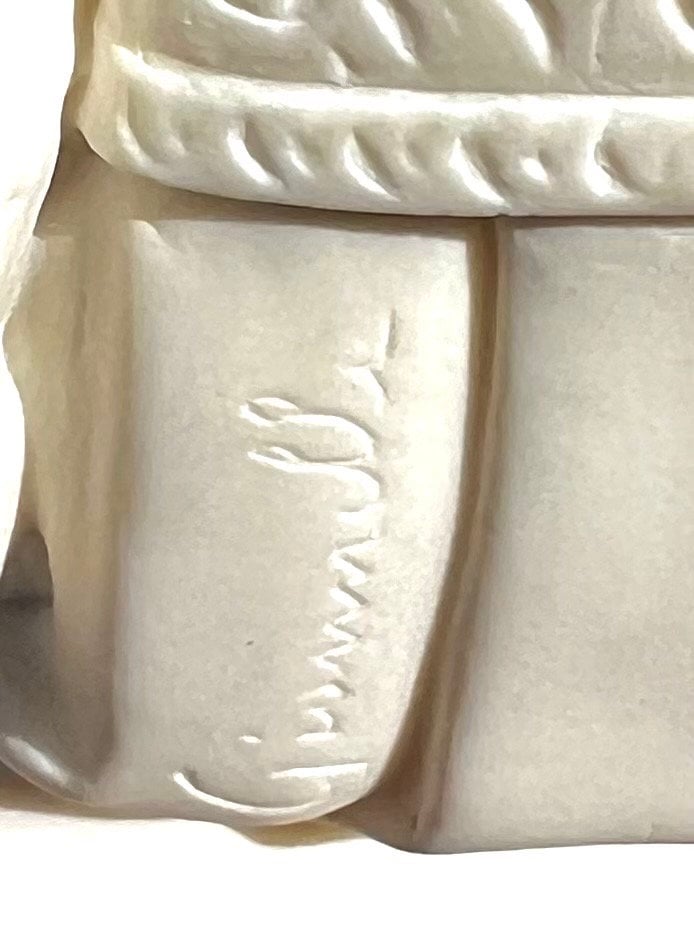 Vintage Arnolda Giannelli Alabaster Sculptures, Geisha & Man Playing ...