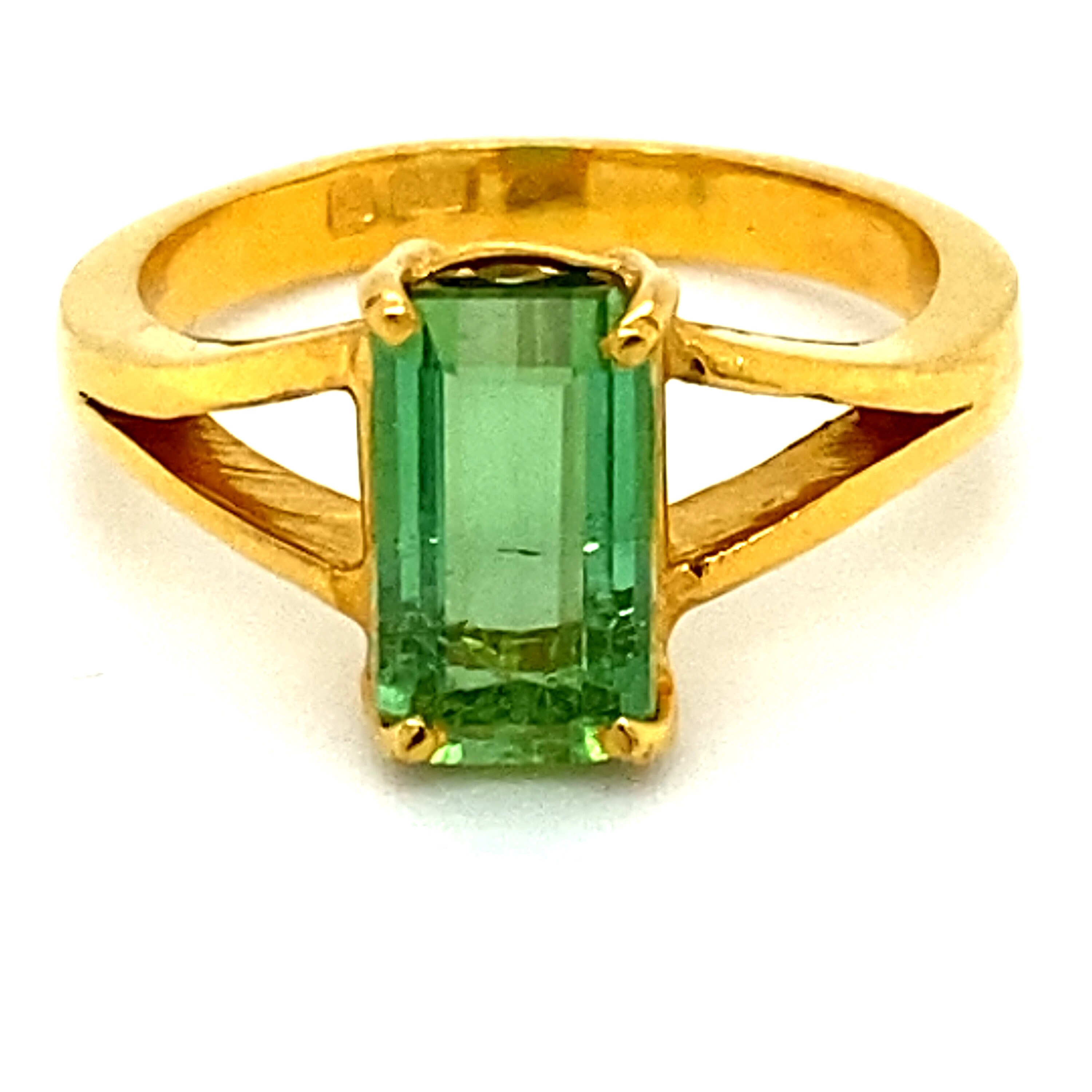 Turmalin Gold Ring Grüner Turmalin 290ct Massiver 22K | Etsy