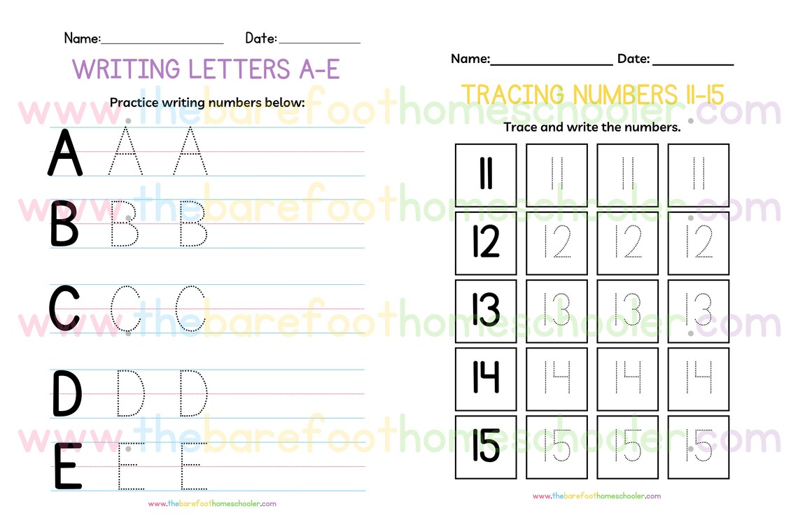 Preschool Pre-k Learning Bundle Printable Instant Download - Etsy