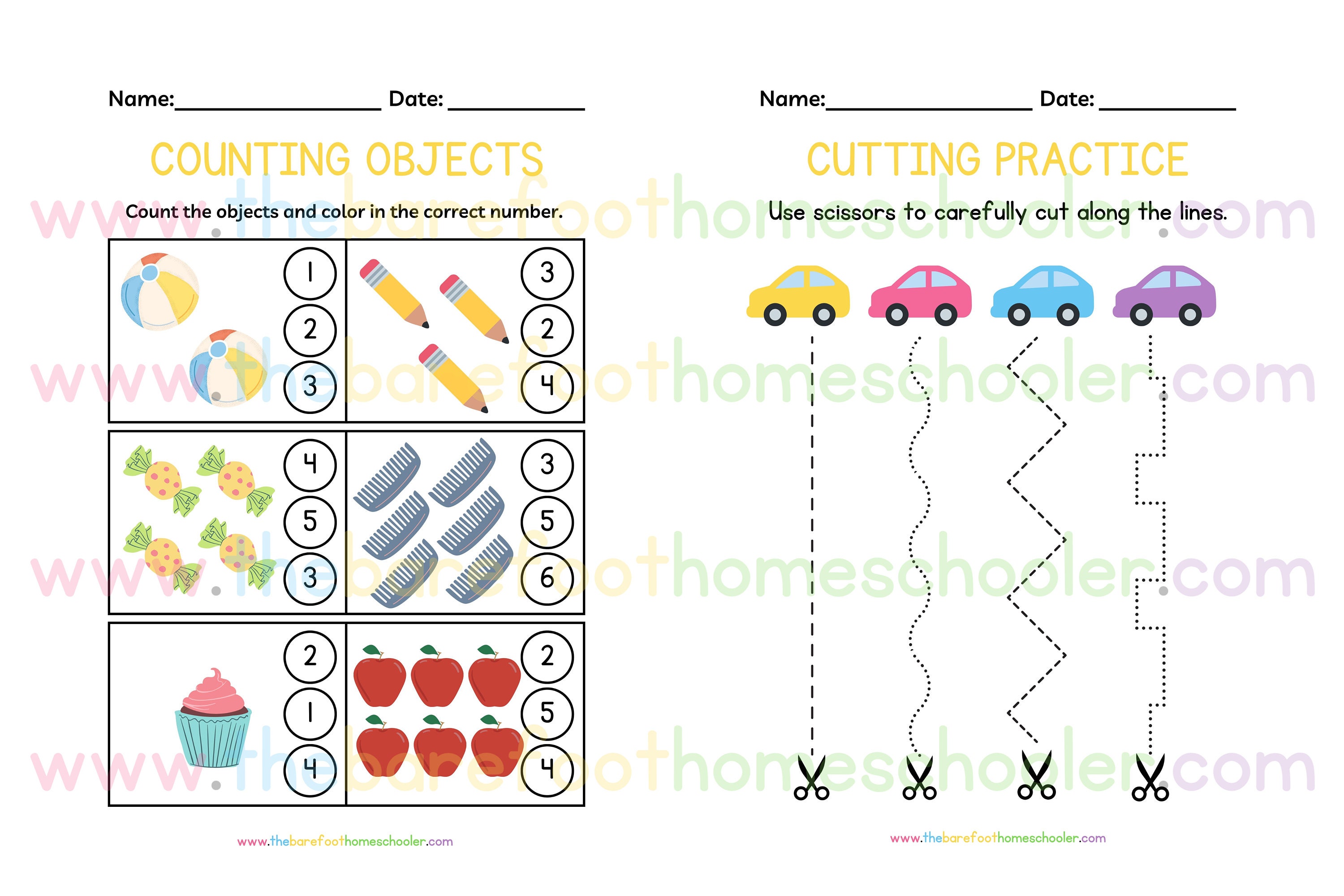 Preschool Pre-k Learning Bundle Printable Instant Download - Etsy