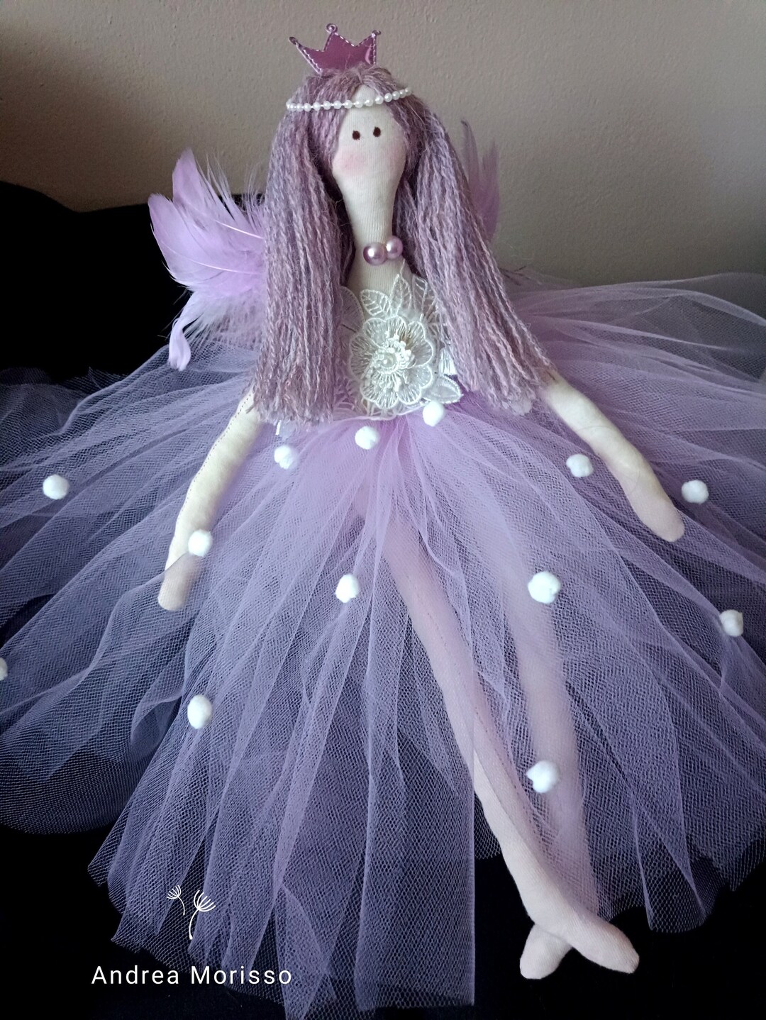 Big 38 Cm Cute Fairy Princess Sewed Tulle Fabric Rag Doll - Etsy