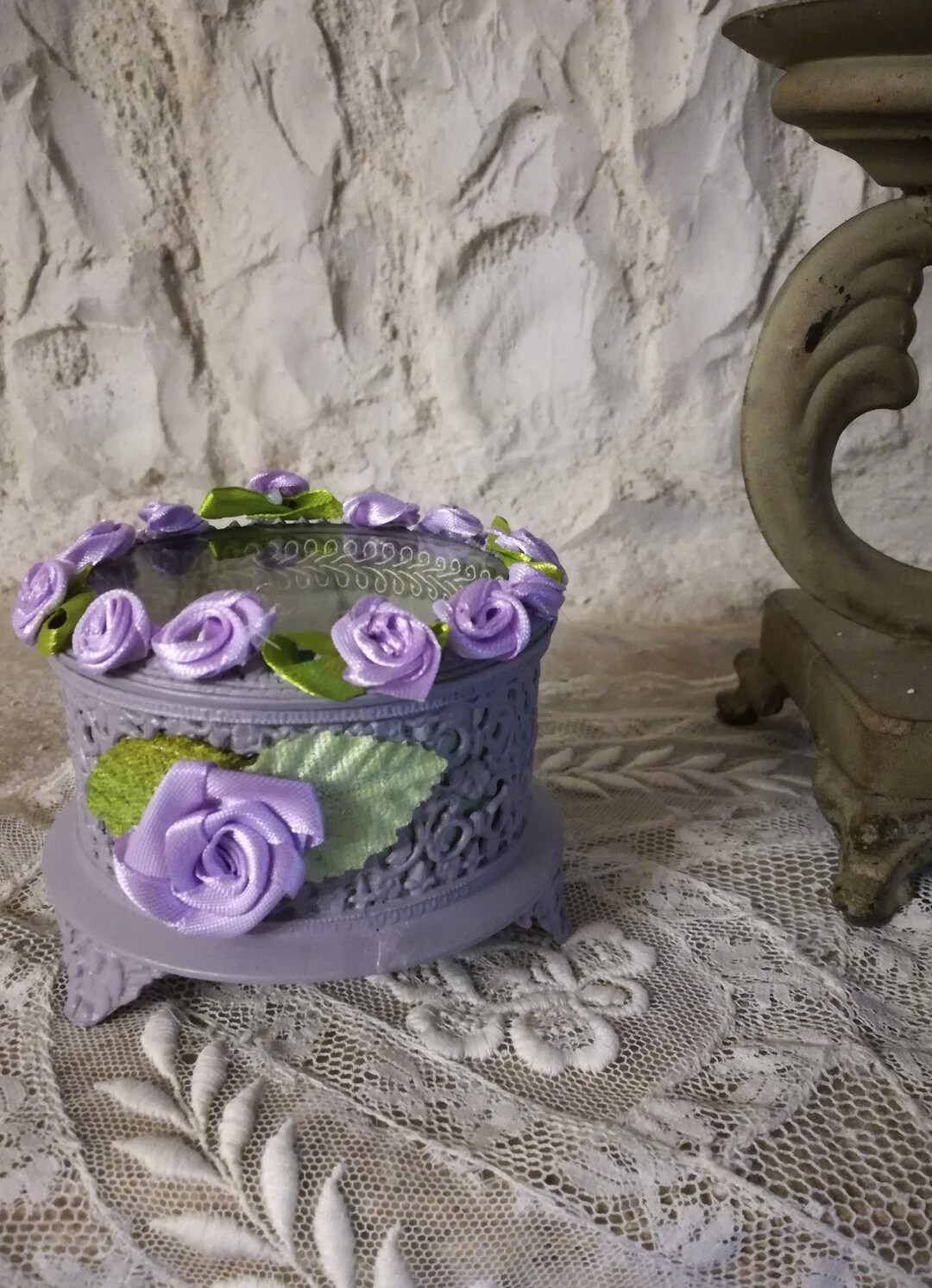 Small Parma Jewelry Box Revamped With Its Purple Flowers, Castle Spirit ...