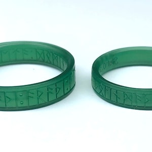 Custom Hand Carved Viking Runic Ring - Etsy