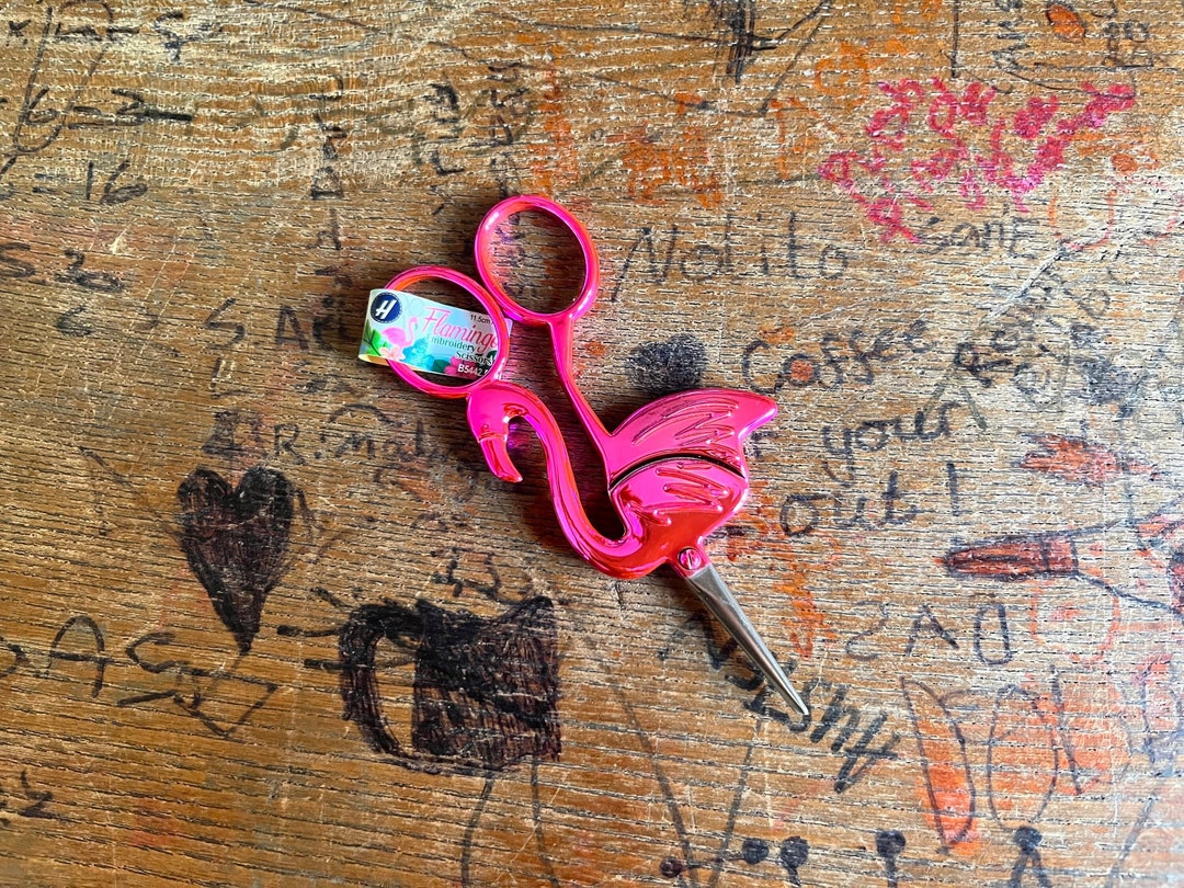 Pink Flamingo Embroidery Scissors - Etsy