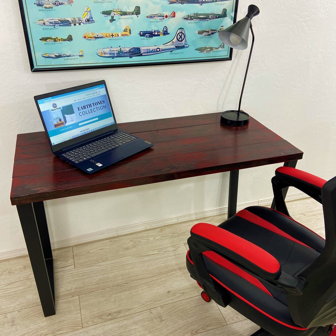 Bedroom Desk Office Desk, Red Dragon Skin Gamers Desk, Heavy Duty ...