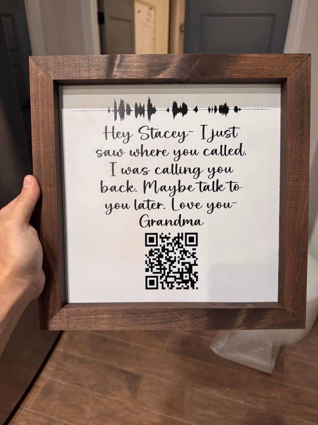 12”x12”- Custom Voice Memo Sign, Personalized Soundwave Keepsake ...