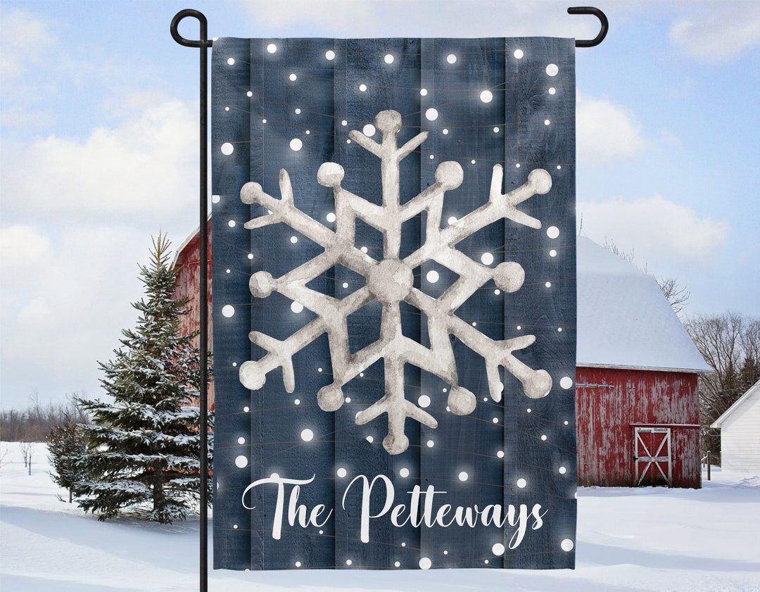 Christmas Garden Flag, Garden Flag, Personalized Christmas Flag, Merry ...